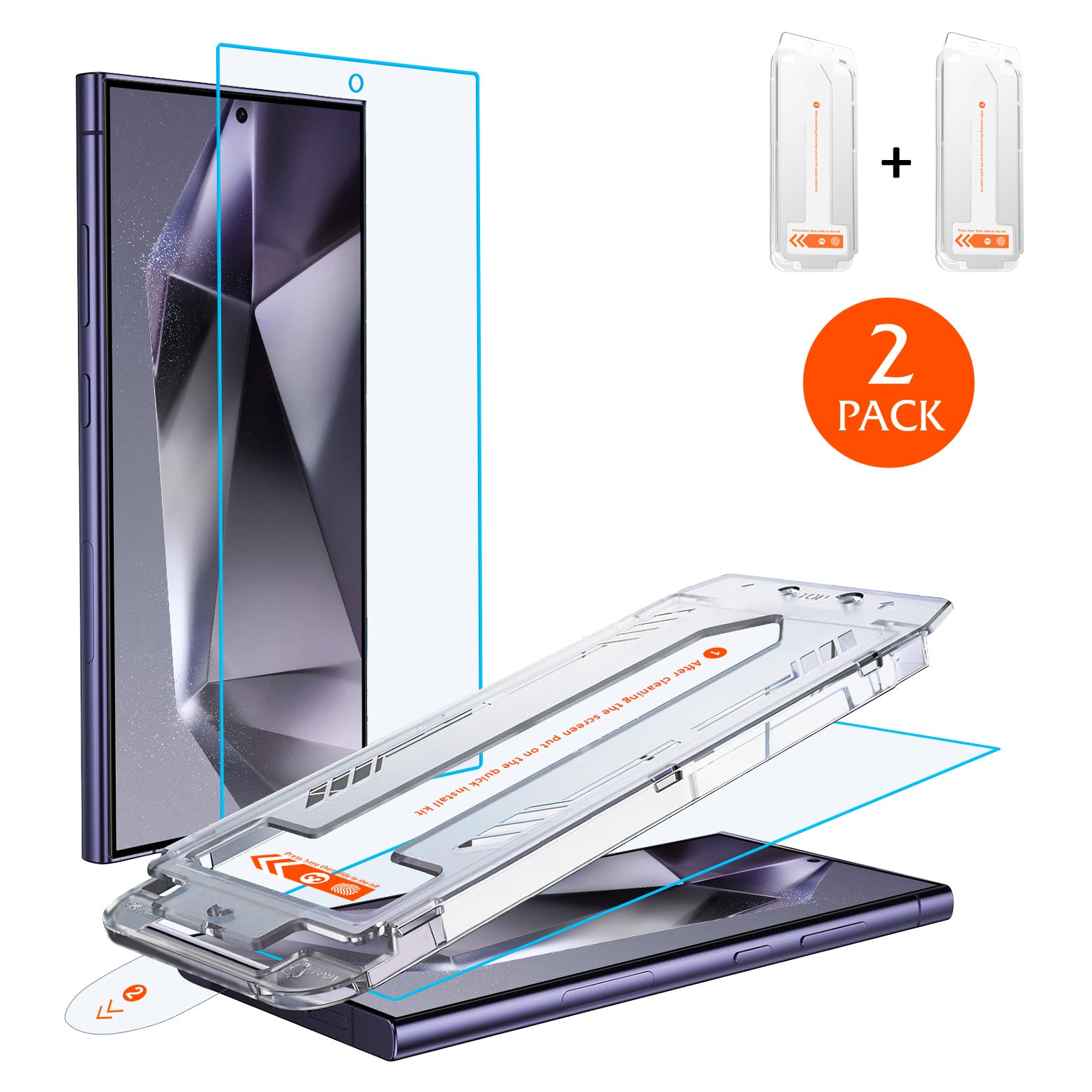 Samsung Galaxy S24 Ultra Quick-Fix Tempered Glass (2-Pack) – CZARTECH